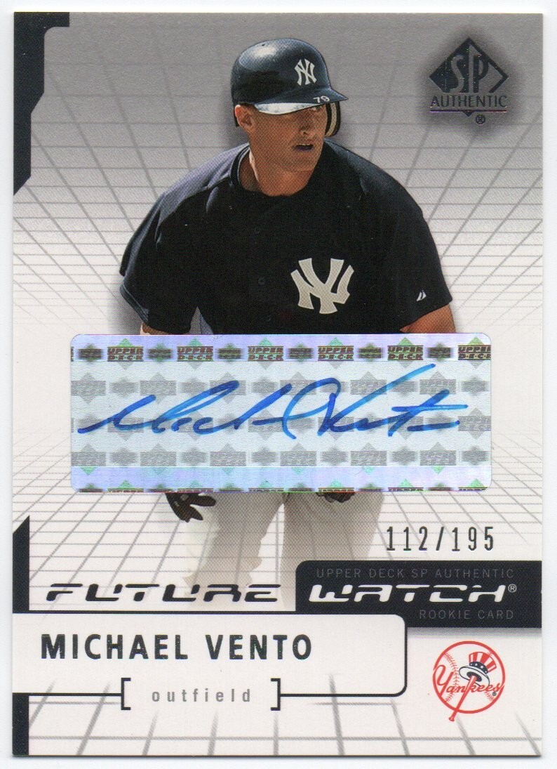2004 SP Authentic Future Watch Autograph 195 #188 Michael Vento RC Auto ...