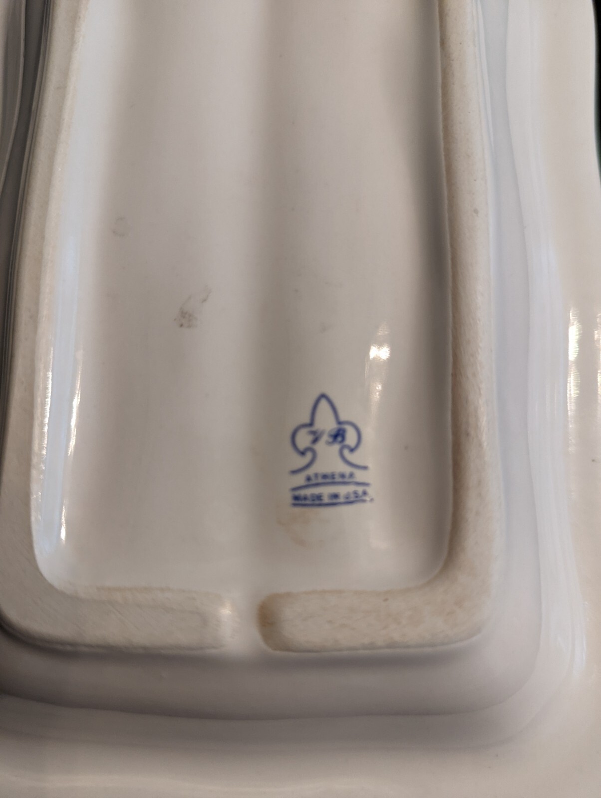 VINTAGE VB Athena Soap Dish Shabby Chic Pink Roses Blue Flower Calif ...