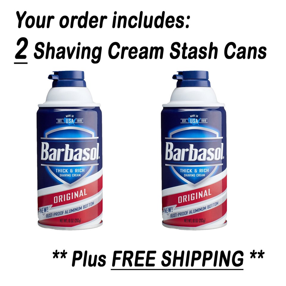 2 PACK SHAVING CREAM STASH CAN SECRET DIVERSION HOME SAFE HIDE CASH ...