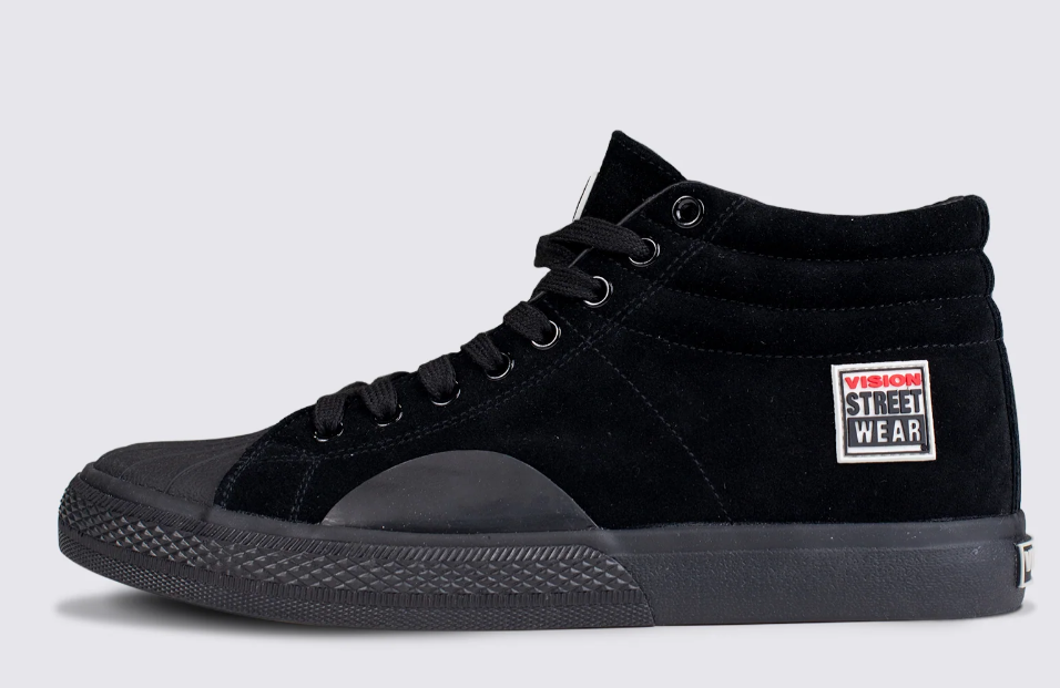 VISION STREET WEAR Leather Suede High Top Sneakers Black Size10 | FREE ...