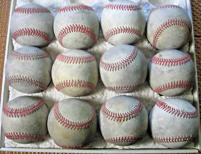 12 Rawlings leather covered practice baseballs | eBay
