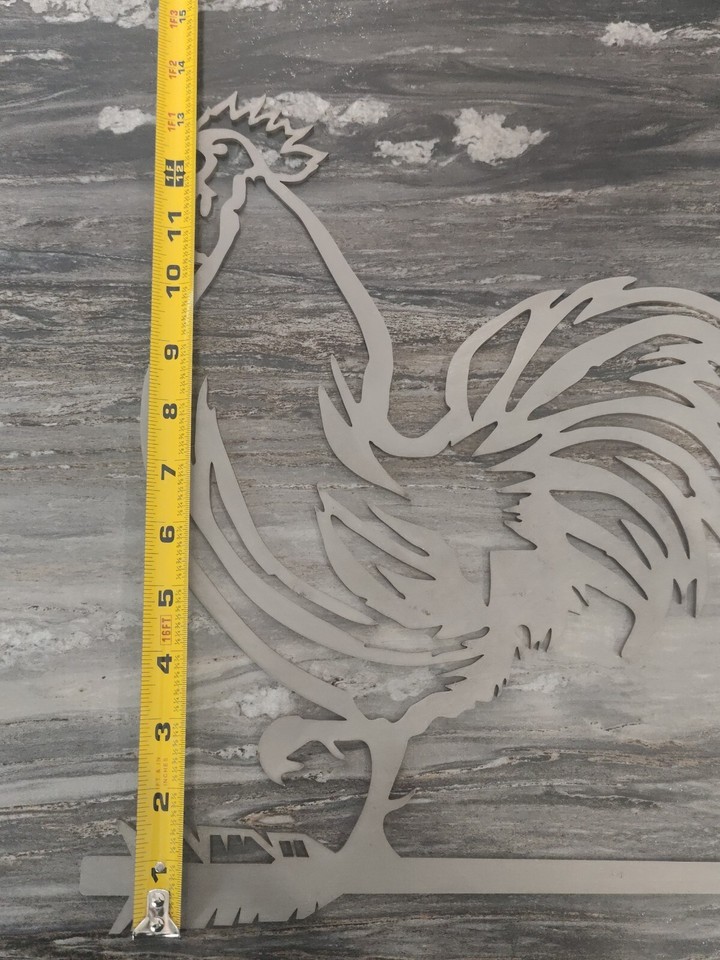 Rooster Steel Cut Out Metal Tree Art Decoration 13.5" Talk 1/8" Steel ...