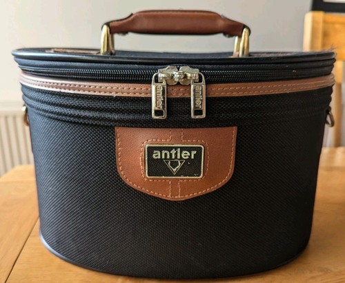 Vintage Antler Hard Shell Vanity Case Black Brown 1980s | eBay