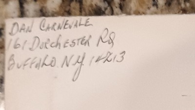 Dan Carnevalle 1937 NBL Buffalo Bisons Basketball Signed Envelope Died ...