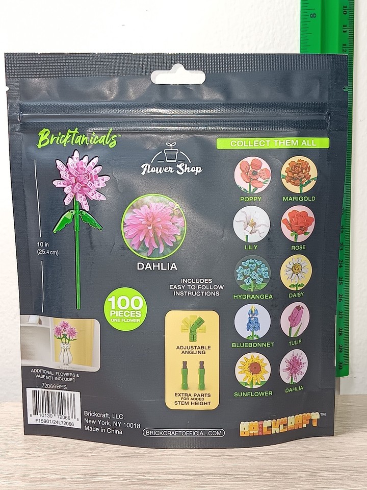 *FREE SHIP* DAHLIA Bricktanicals Brick Craft Flower Shop Botanical ...