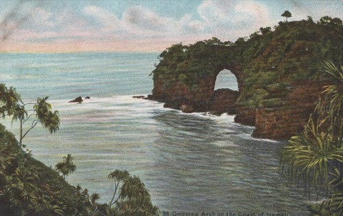 Onomea Arch on The Coast Of Honolulu Hawaii Divided Back Vintage ...