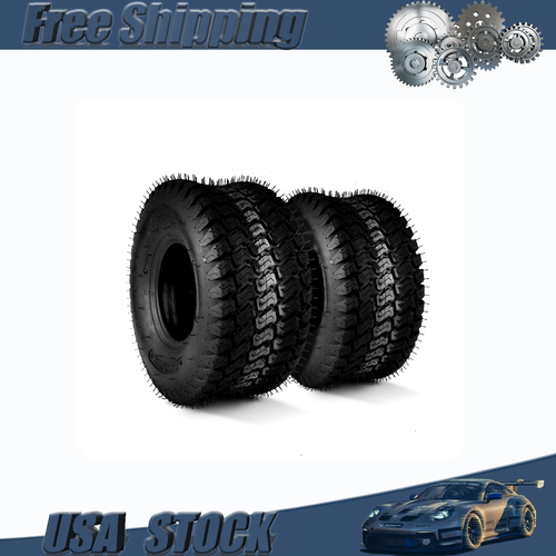 2 pc 15x6.00-6 Turf Tire 4 Ply Lawn Mower Tractor 15x6-6 Nhs Tubeless ...