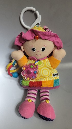 Tomy Lamaze My Girl Emily Plush Doll Lovey Rattle Crinkle 12" Sensory ...