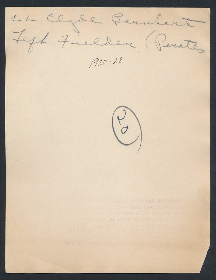 1925 CLYDE BARNHART Pittsburgh Pirates Star Vintage Baseball Photo | eBay