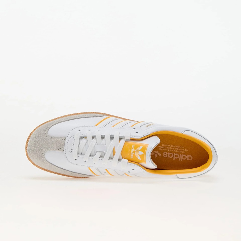 Adidas Originals Samba OG Crystal White Yellow ID1479 Mens Casual Shoes ...
