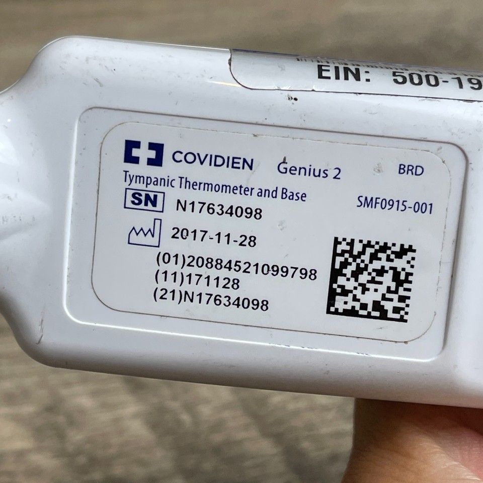 Covidien Genius 2 SMF0915-001 Tympanic Thermometer & Base White ...