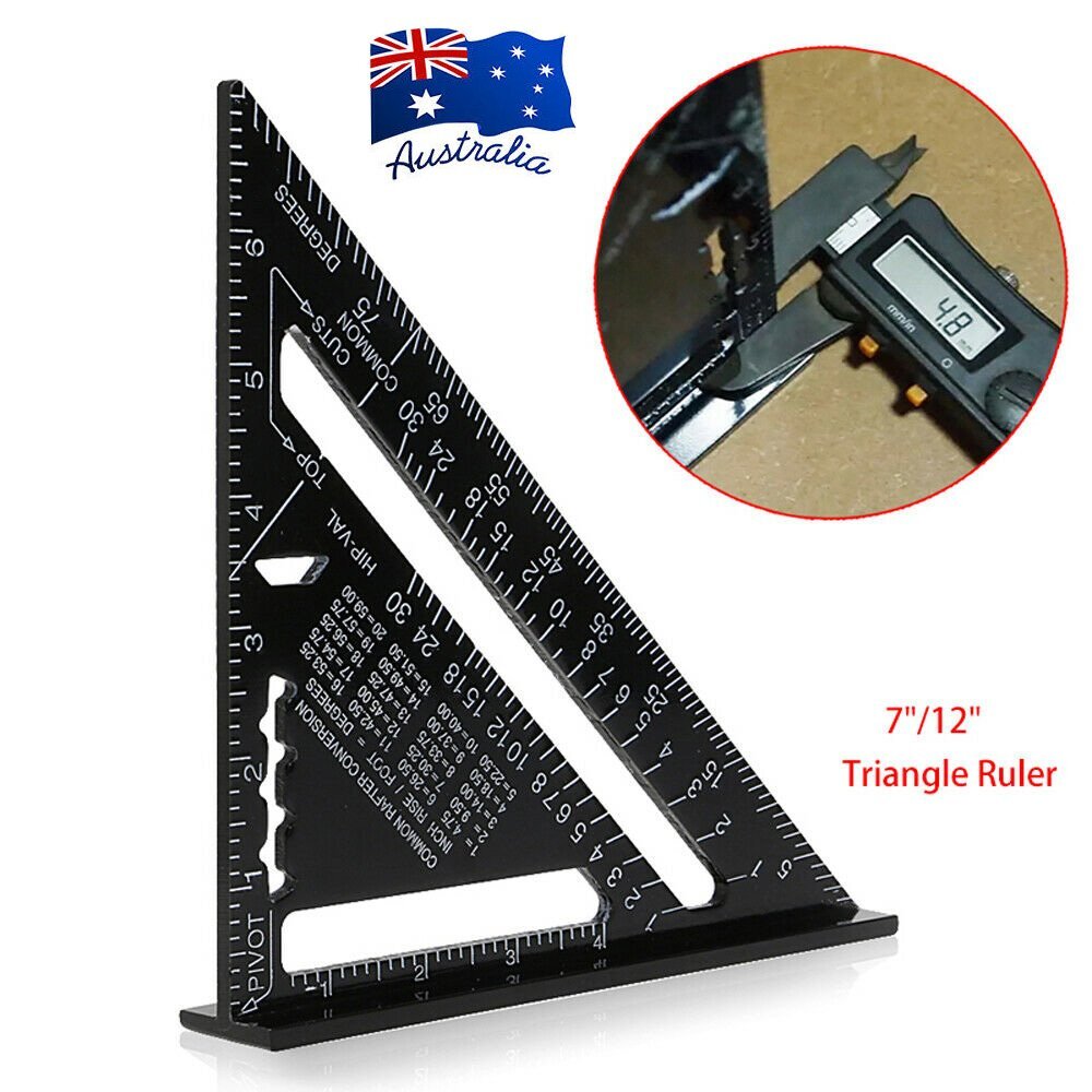 METRIC ALUMINUM ALLOY SPEED SQUARE TRIANGLE ANGLE PROTRACTOR LAYOUT ...