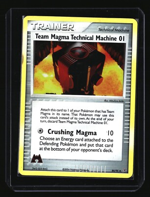 Pokemon TEAM MAGMA TECHNICAL MACHINE 01 84/95 (Reverse Holo) NM/Near Mint | eBay