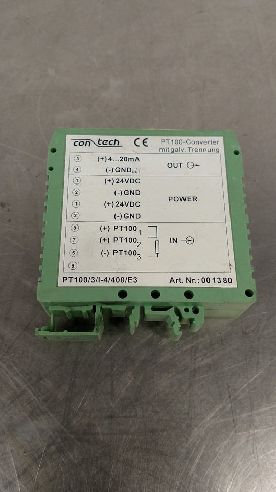 Contech Pt100/3/I-4/400E3 Isolating Amplifier Art.Nr.001380 3D-29 | eBay