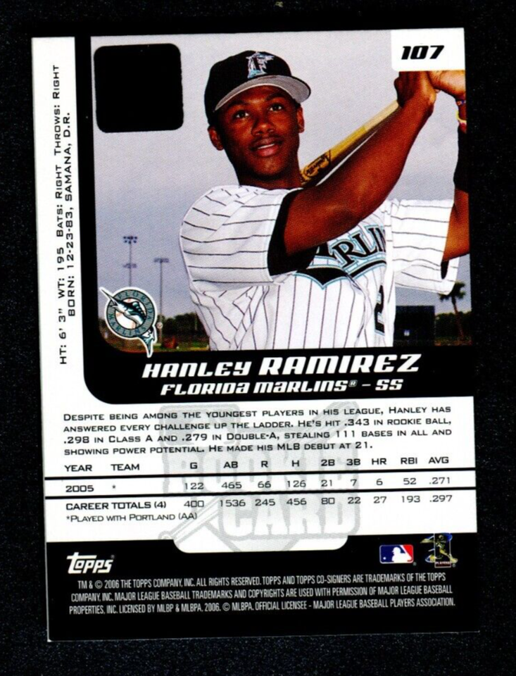2006 Topps Co-Signers #107 Hanley Ramirez Autograph G (RC) A42 084 | eBay