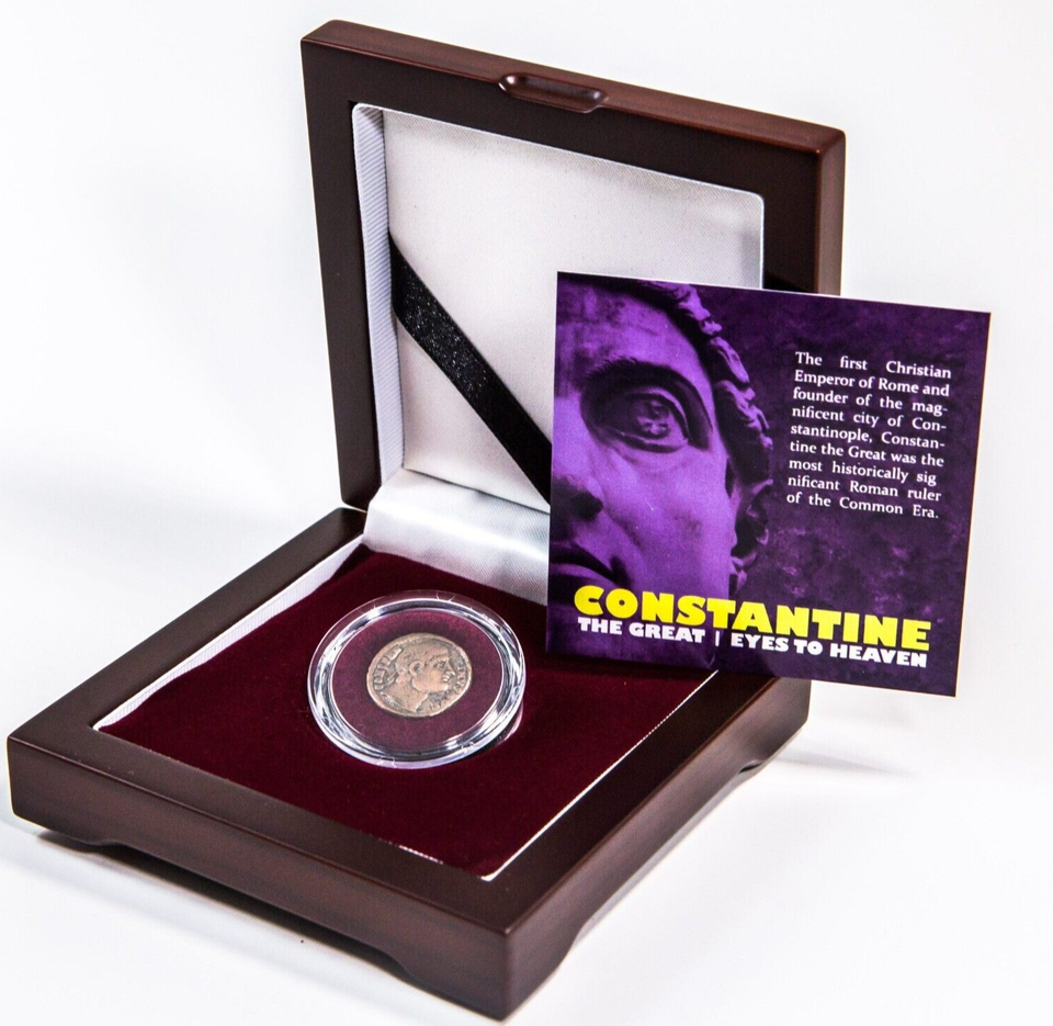 Constantine the Great: “Eyes to Heaven” Roman Bronze AE Coin Deluxe Box w COA | eBay