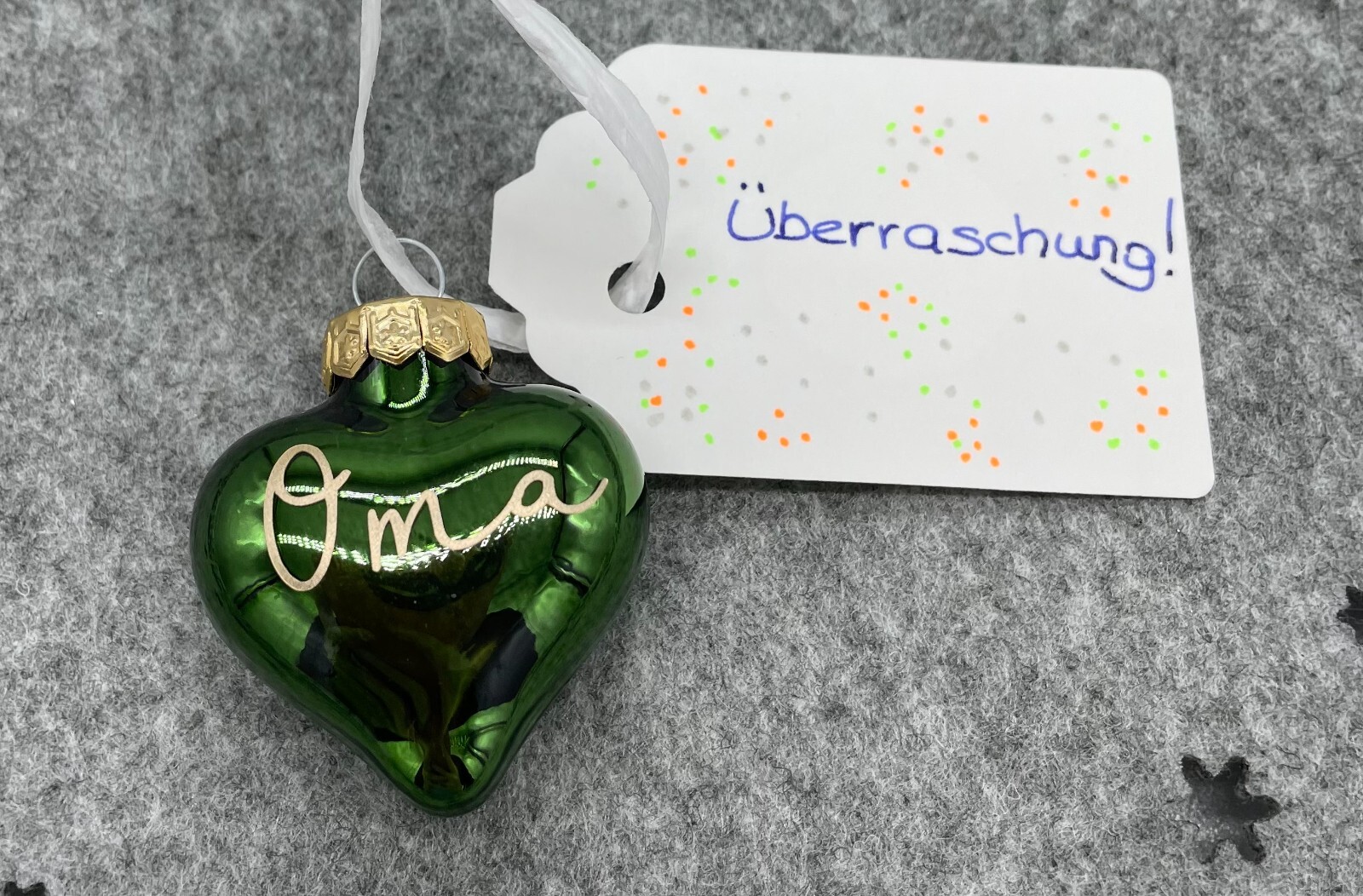 Herz-Weihnachtskugel aus Glas, 4, cm in Wunschfarbe und Wunschtext | eBay