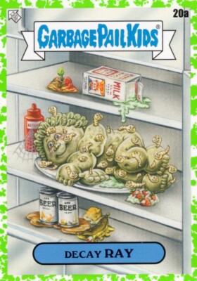 2021 GARBAGE PAIL KIDS GPK FOOD FIGHT BOOGER GREEN PARALLEL DECAY RAY ...