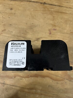 Ferraz Shawmut 40323G-B Fuse Block,Midget And G Class,30A,3 Pol, 480V ...