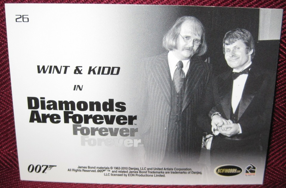 2010 RITTENHOUSE JAMES BOND HEROES AND VILLAINS #26 WINT & KIDD | eBay