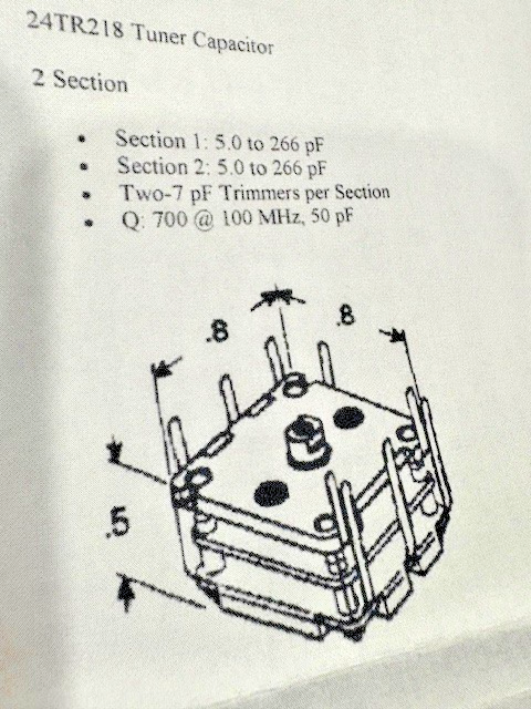 Crystal Radio Dual Tuner Variable Capacitors 5 - 266 pf section 2 pc ...
