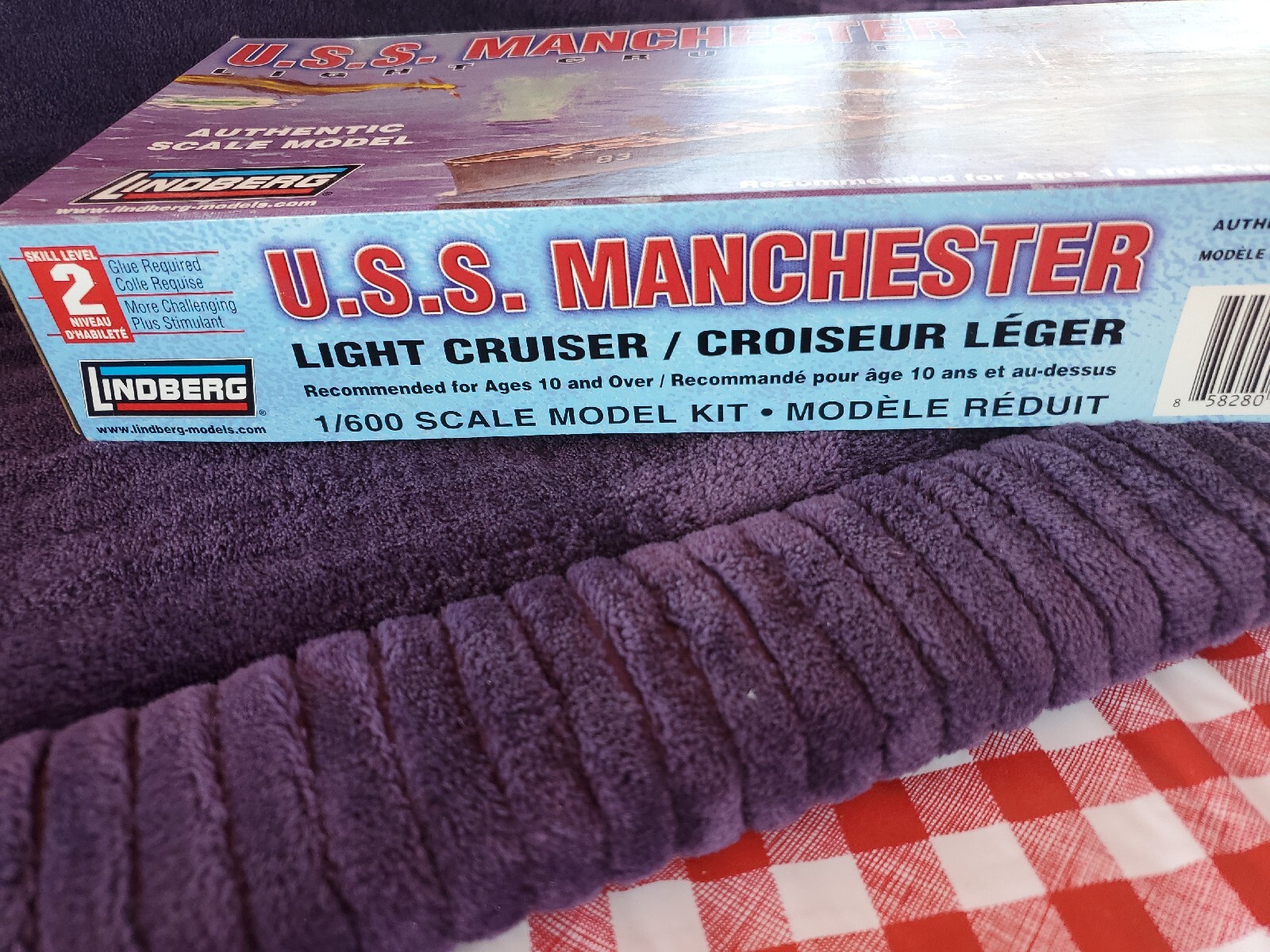 No. 70861 Lindberg 1/600 Scale U.S.S. Manchester Light Cruiser Plastic ...