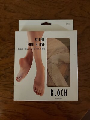 BLOCH Foot Glove S0662 Tan Sole & Toe Protection Size S (US Womens 3.5 ...
