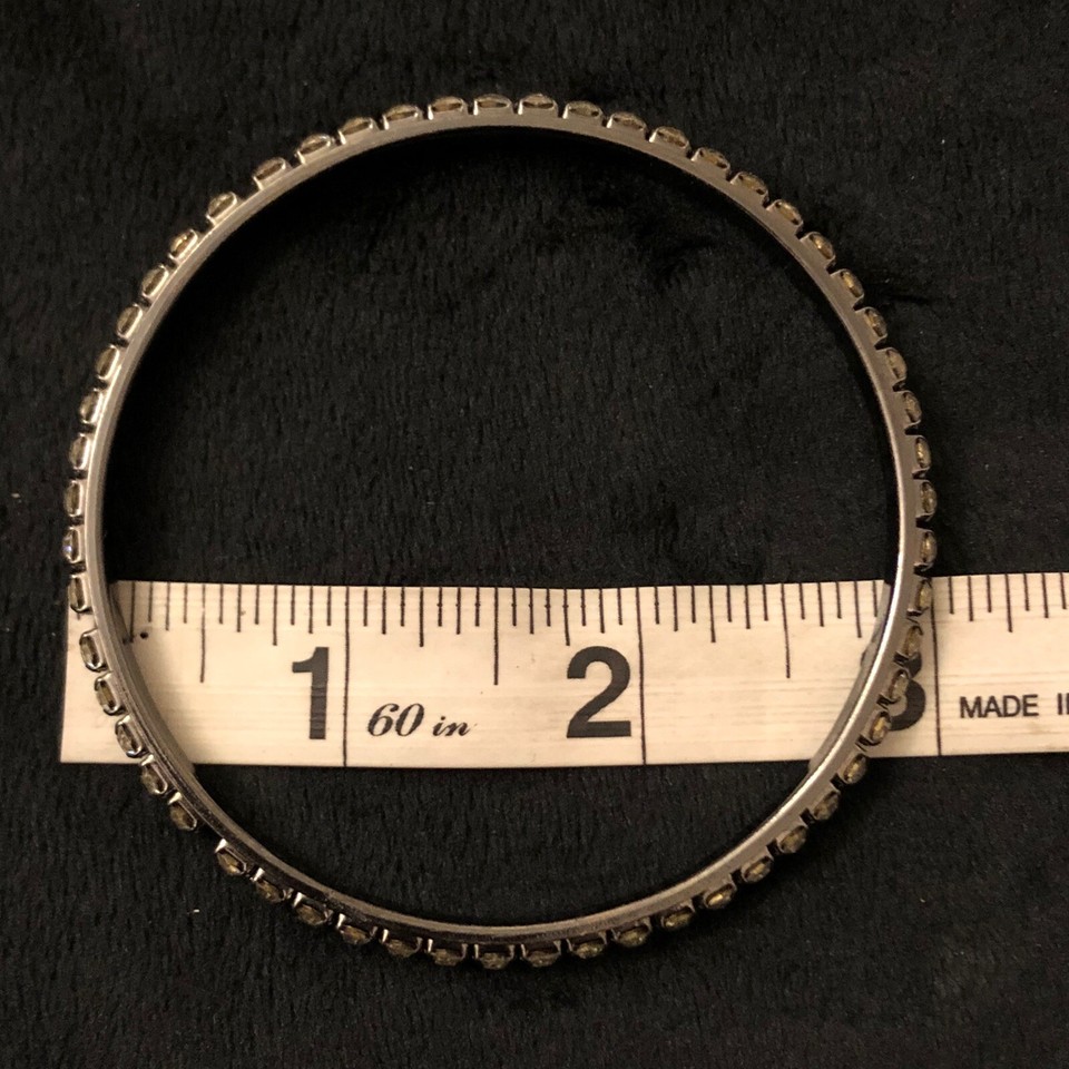 Vintage Rhinestone Bangle Bracelet Unbranded Y2K | eBay