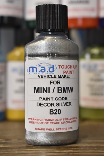 BMW Decor Silver 2 - B20 Alloy Wheel Touch Up Paint 30ML Curb Scratch M ...