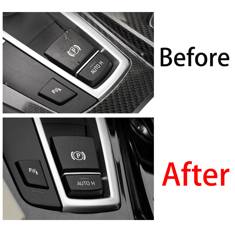 Fit For BMW 5 Series 2011-2017 Matte Black Brake Handle Handbrake Cover ...