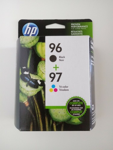 2020 Genuine HP 96 97 Printer Ink Black & Tri-Color 2 Cartridges Sealed ...