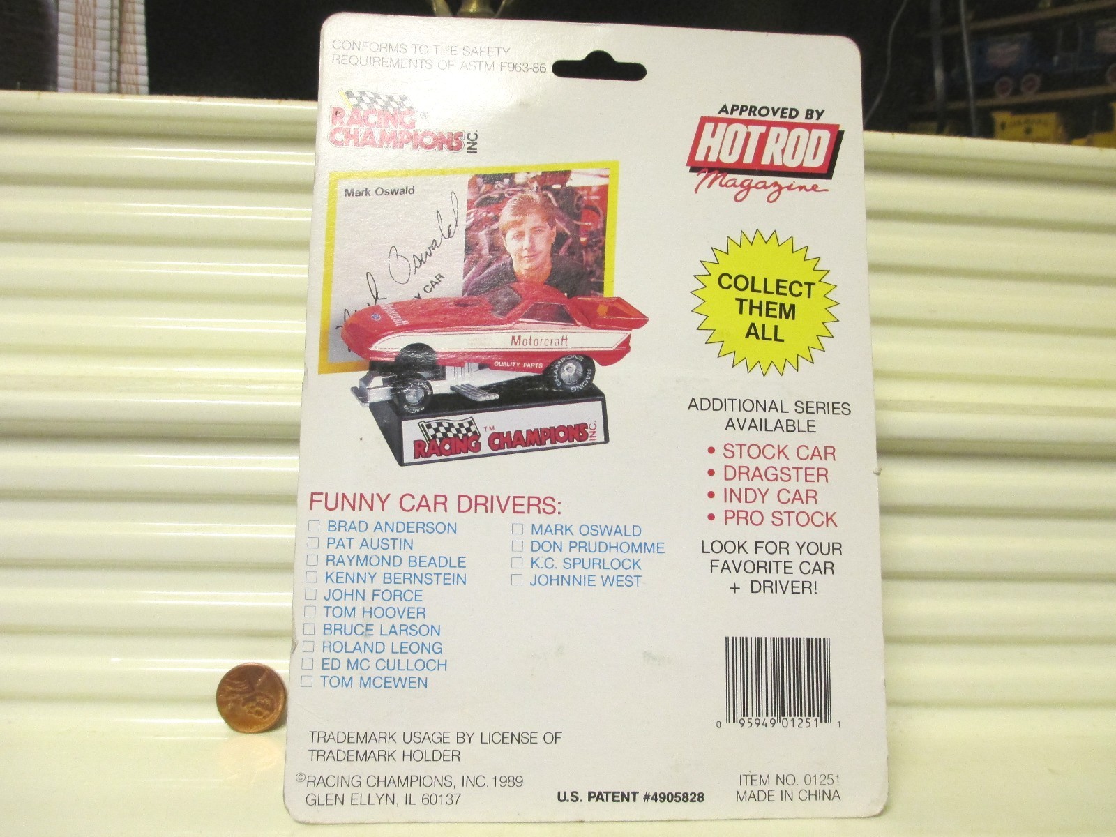 Racing Champions 1989 Series 1 Tom Hoover Showtime Funny Car Mint in ...