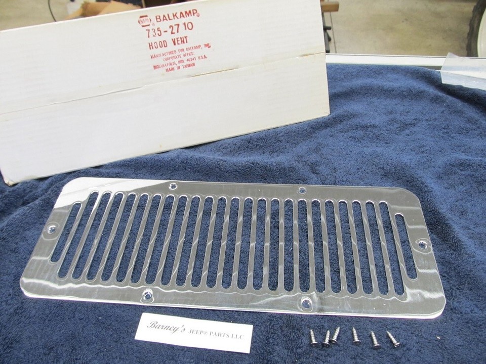 FITS JEEP CJ5 CJ7 CJ8 mid-1977-1986 CHROME COWL INTAKE VENT GRILLE NAPA ...