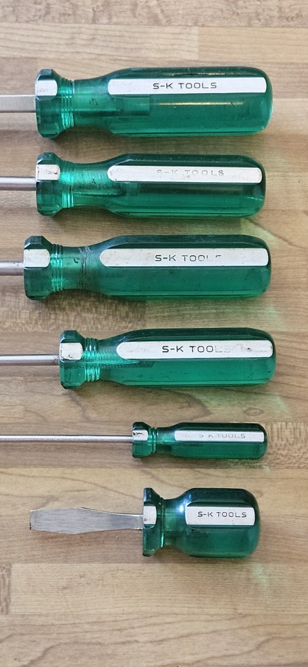 Vintage S-K tools 6 piece screwdriver set (Green and White) USA | eBay
