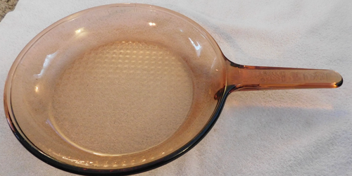 26-178 Corning Vision Pyrex 11" Pan Skillet Waffle Bottom Amber Frying ...