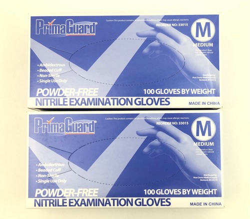 PrimaGuard Nitrile Exam Gloves Size Medium 100-Count Each 33015 Set of ...