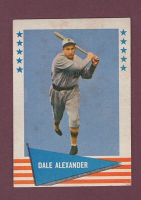 1961 FLEER BASEBALL DALE ALEXANDER #91 BOSTON RED SOX / DETROIT TIGERS ...