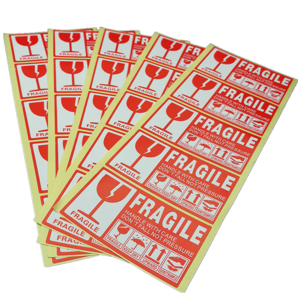 100PCS Handle With Care Fragile Label Sticker Self Adhesive Warning ...