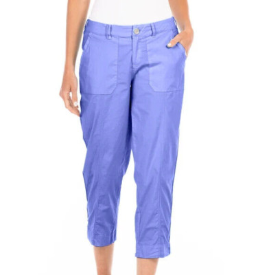 FRESH PRODUCE XSmall PERI BLUE Stretch Pocket Cotton SAFARI Capris $79 ...