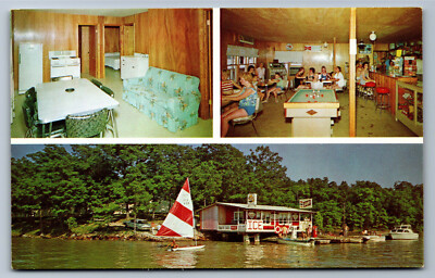 Postcard MO Room Dock Restaurant Friesner's Resort Lake Ozark Missouri ...