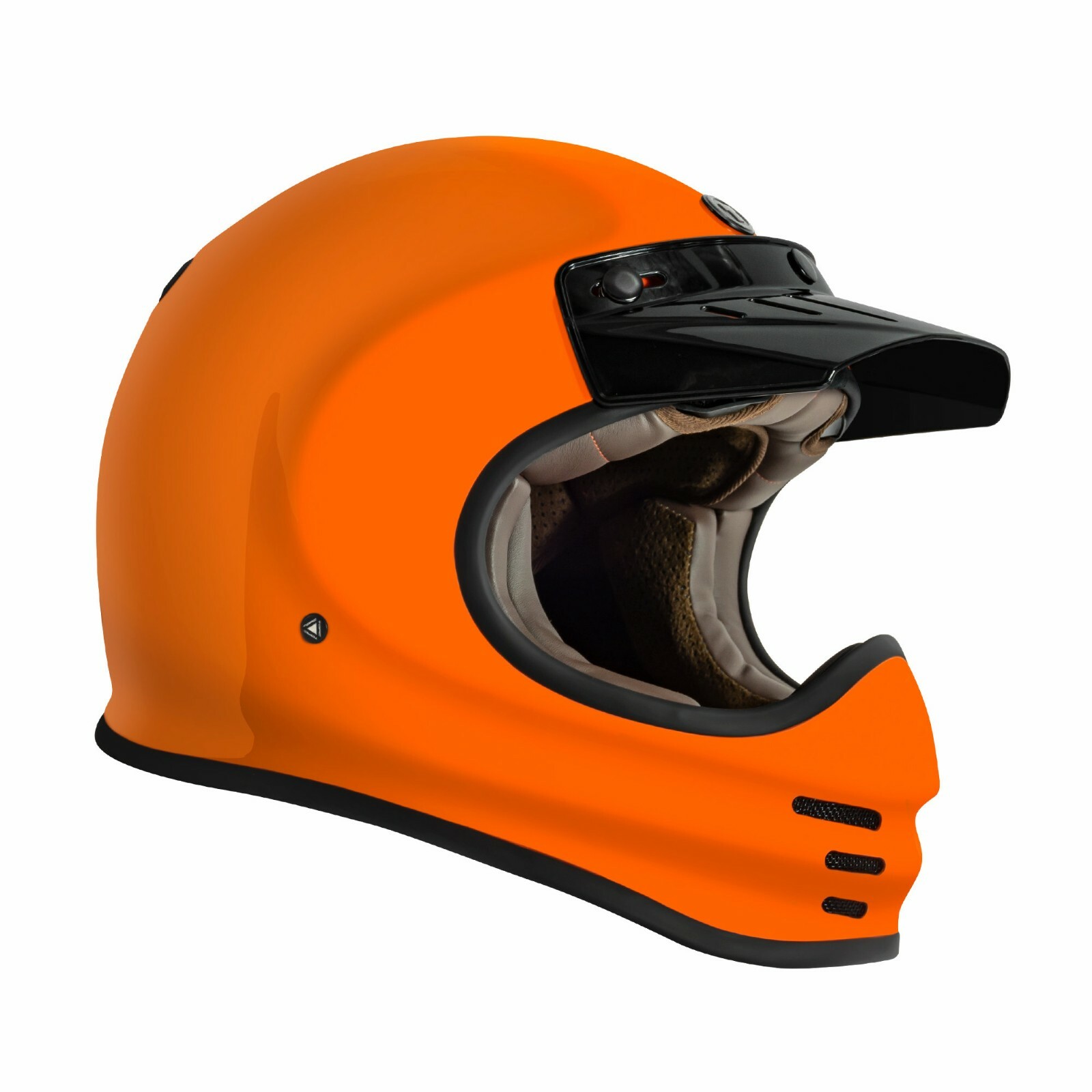 TORC T3 Full Face Retro Gloss Orange Motorcycle Helmet (XS-2XL) | eBay
