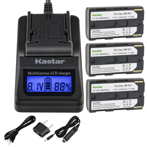Kastar Battery LCD Fast Charger for Phase One XF 70301 Riegl FG21-P ...
