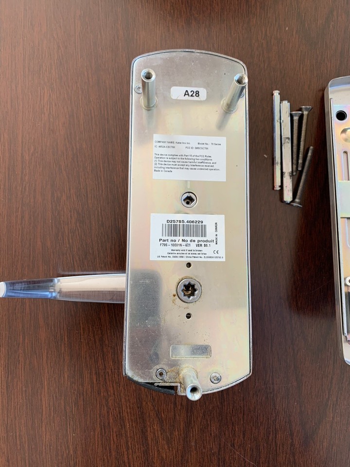 Used Dormakaba Saflok RT F79S RFID Hotel Lock Front & Back Only Satin ...