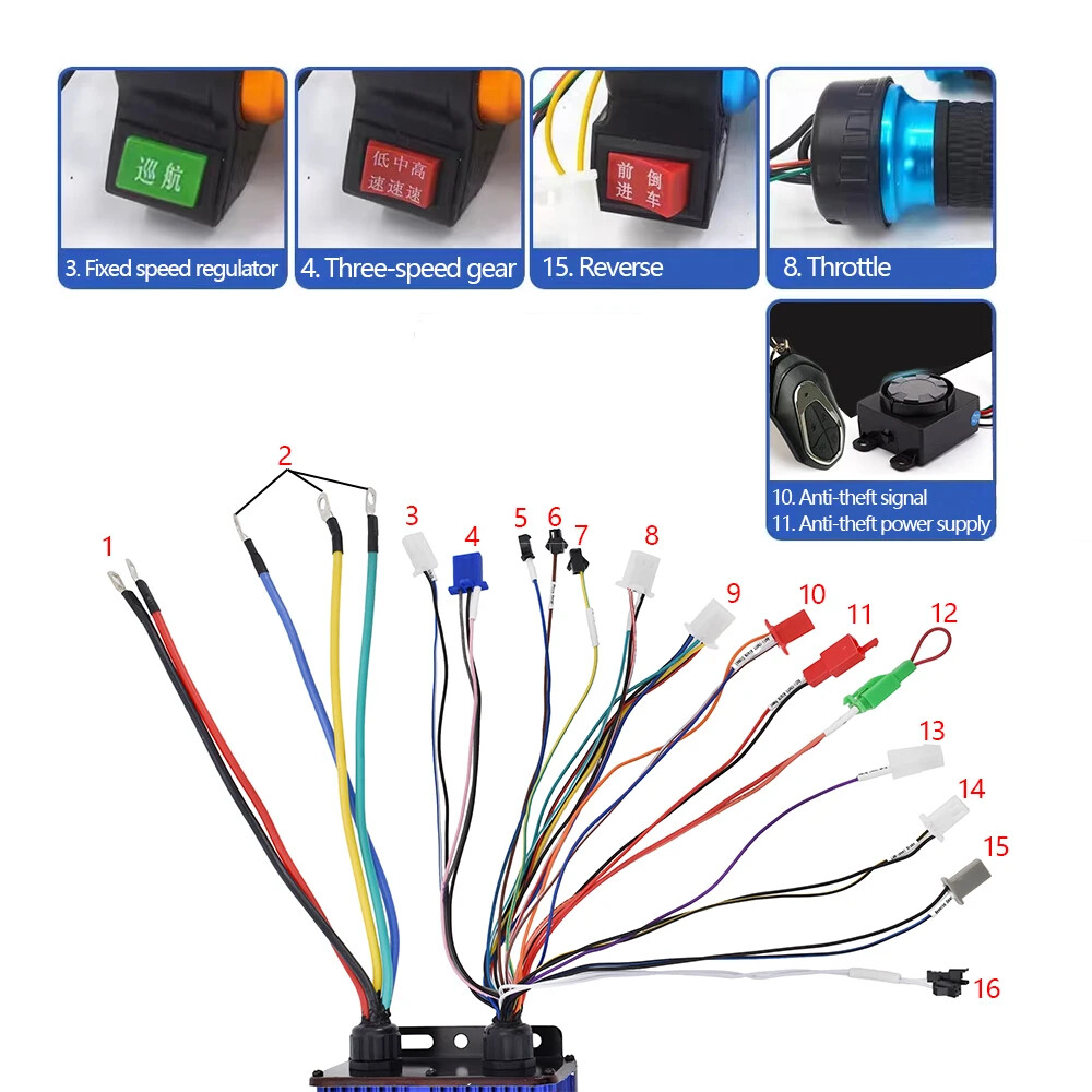 Electric Controller Motorcycles Dual Mode Ebike 3000W-4000W 48V 72V 84V ...