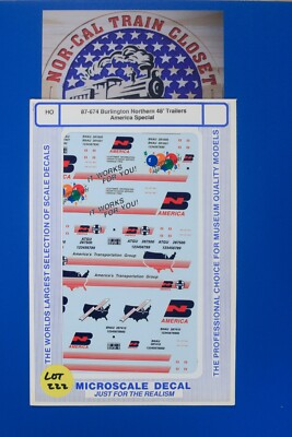 Microscale HO Scale BN 48' Trailers America Special Lots 222-223 | eBay
