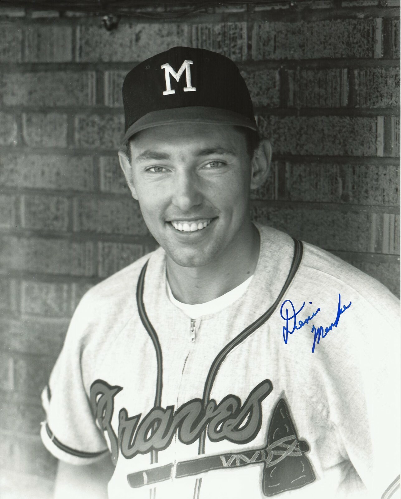 Denis Menke Milwaukee Braves 1962 1963 1964 1965 Autographed 8x10 Photo ...