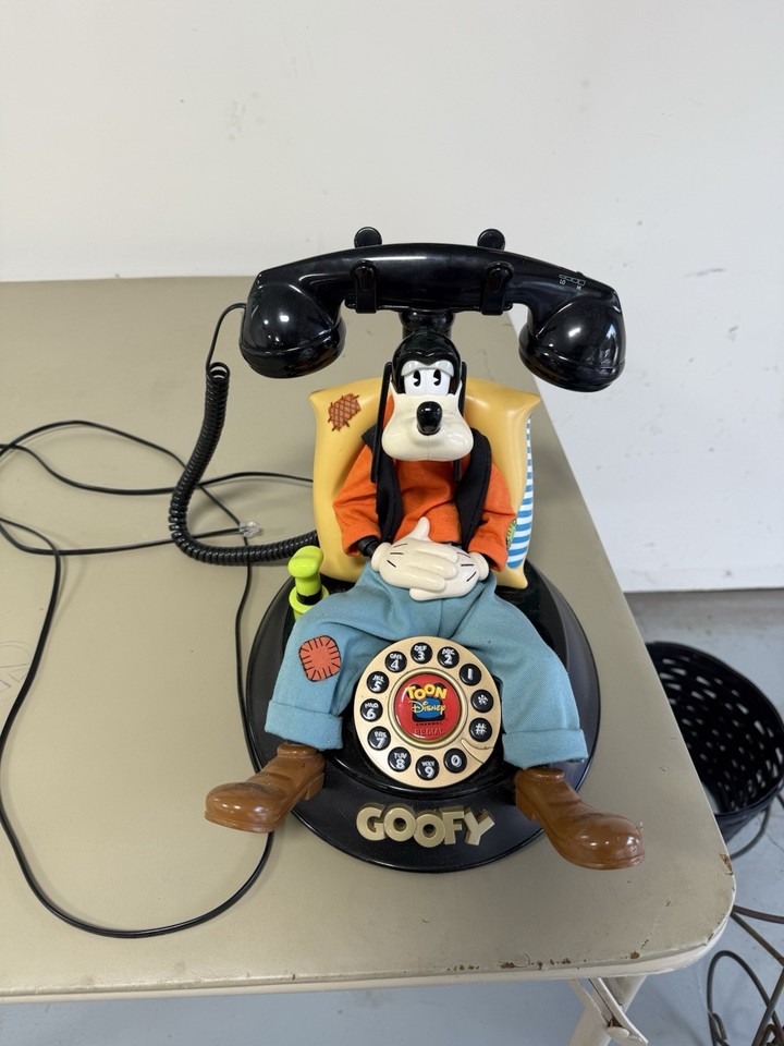 Vintage 1990s Goofy Animated Talking Phone - Landline Corded Telephone ...