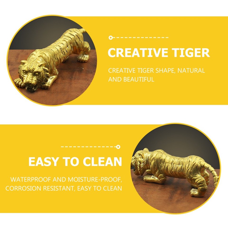 Copper Art Paper Copper Tiger Statue Weight Tiger Year Adornment Tiger ...