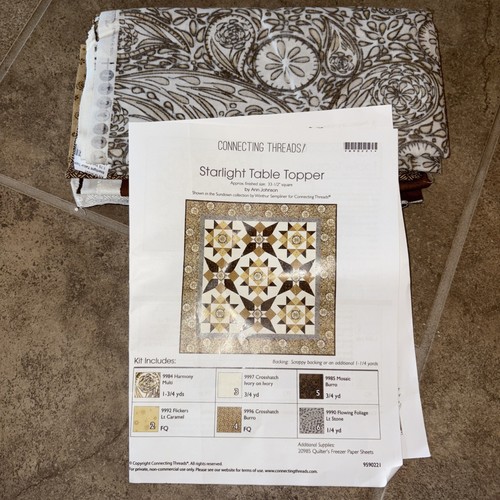 Starlight Table Topper Connecting Threads Kit Quilt | eBay
