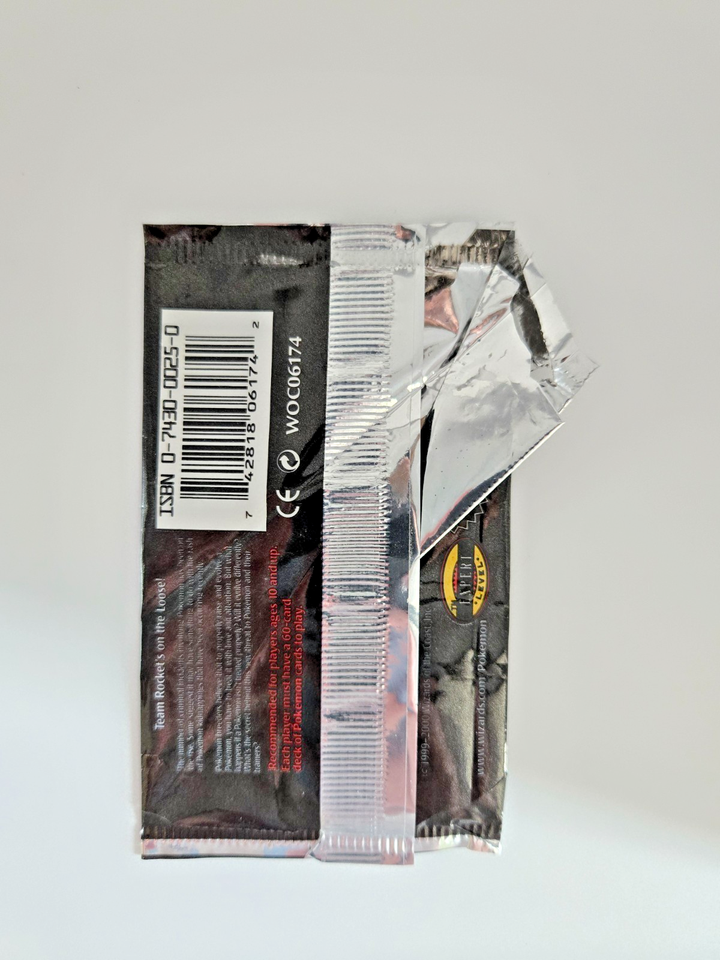 Pokemon 1ST EDITION TEAM ROCKET SET BOOSTER PACK WRAPPER NO CARDS ...